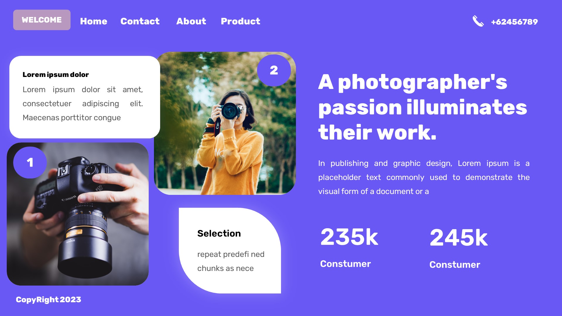 Jamano - Portfolio Photographer Photo Google Slides Template ...