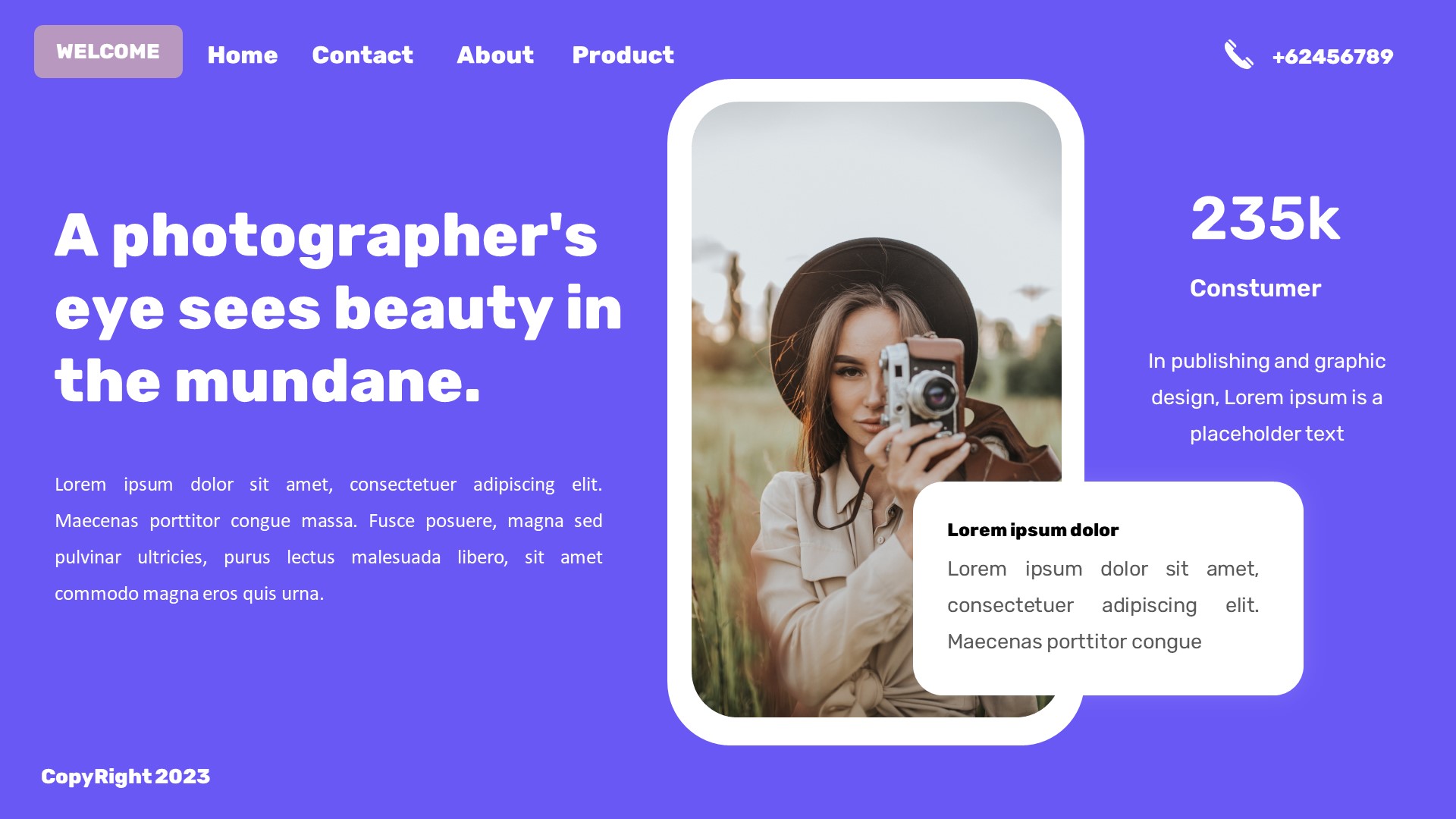 Jamano - Portfolio Photographer Photo Google Slides Template ...