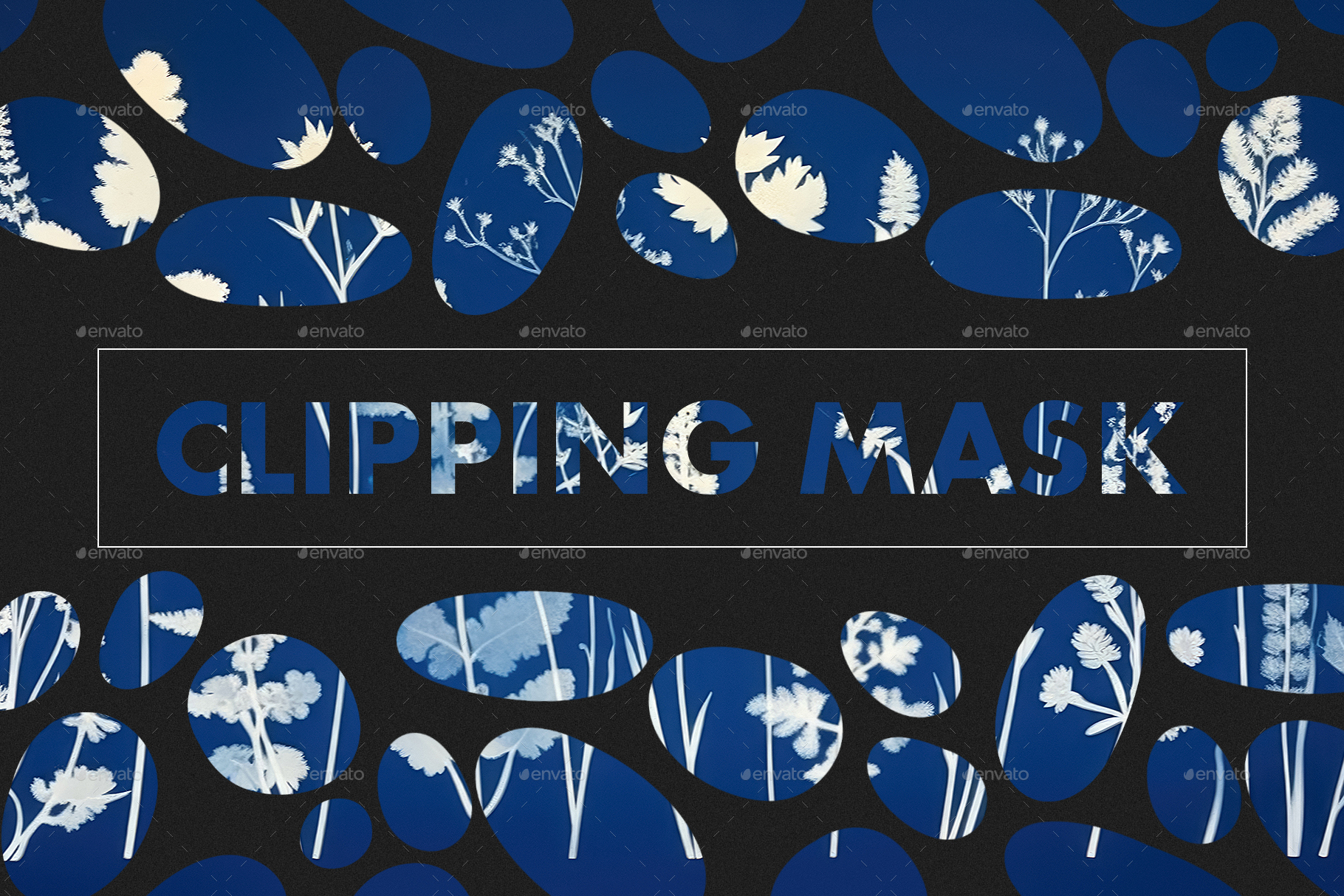 Botanical Cyanotype Prints Texture Pack, Graphics | GraphicRiver