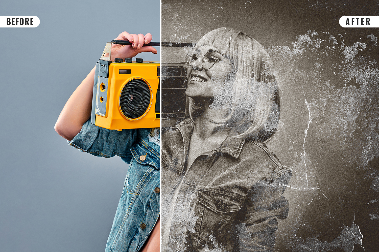 Damaged Old Photo Effect, Add-ons | GraphicRiver
