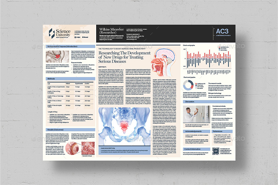 Case Study Research Poster Template, Print Templates | GraphicRiver