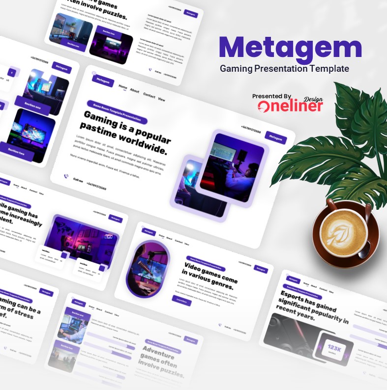 Metagem - Esports and Gaming Google Slides Template, Presentation Templates