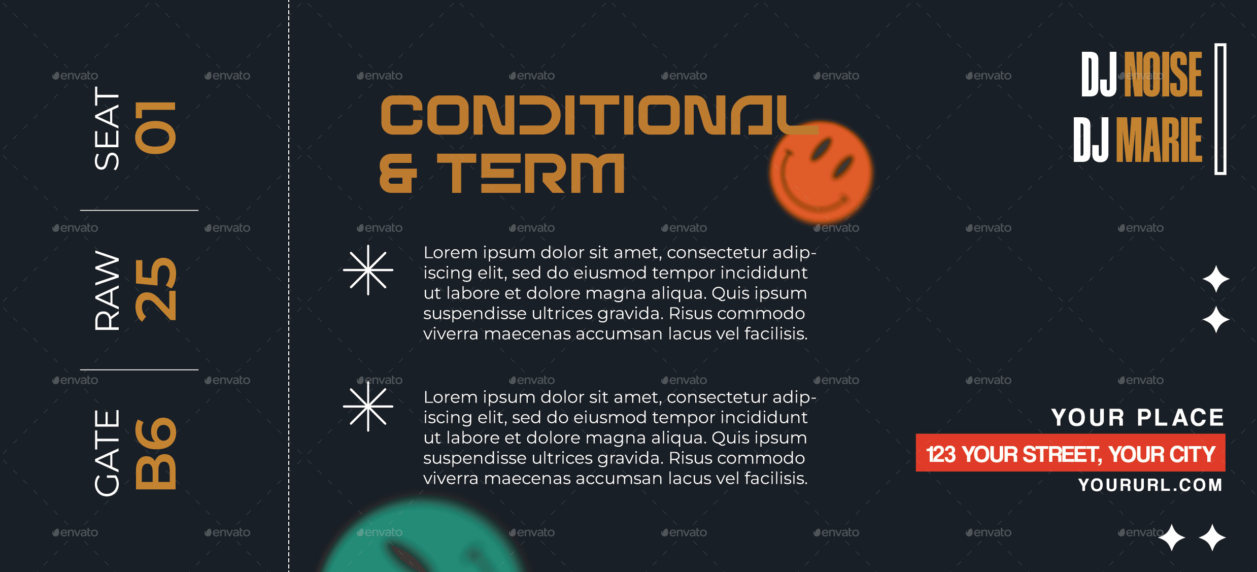 Music Ticket, Print Templates | GraphicRiver