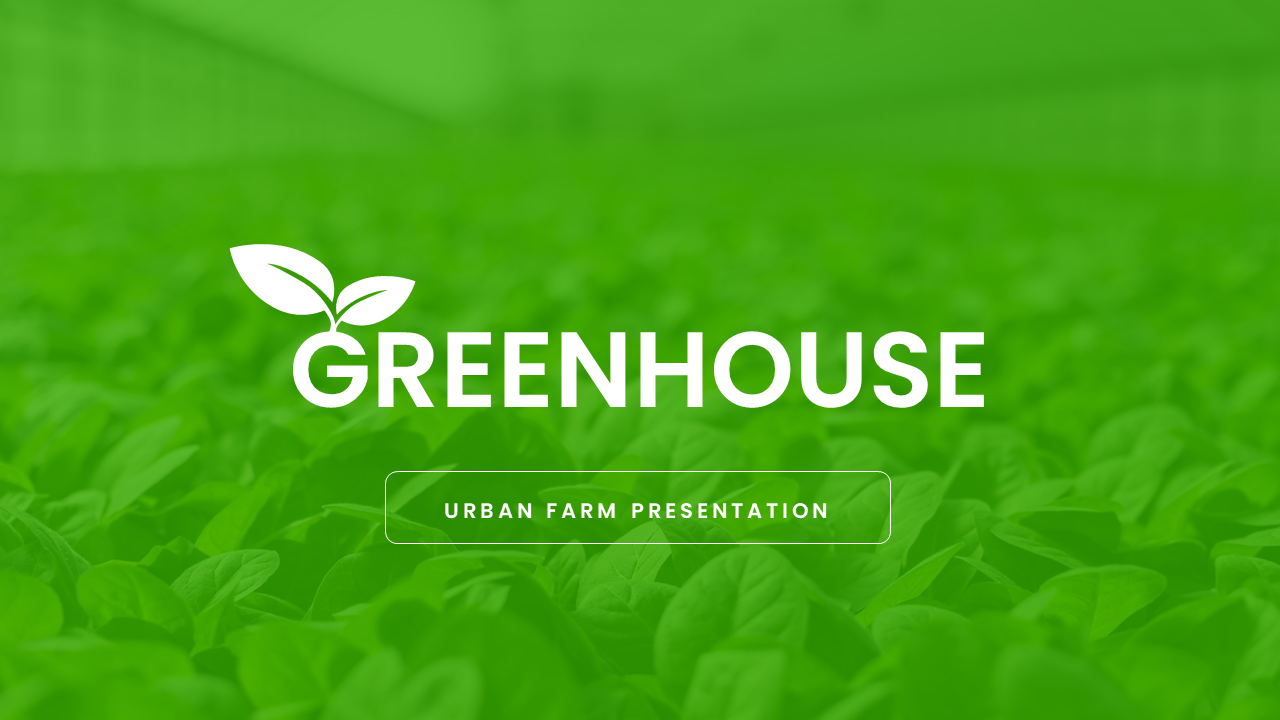 GreenHouse - Nature Agriculture Presentation, Presentation Templates