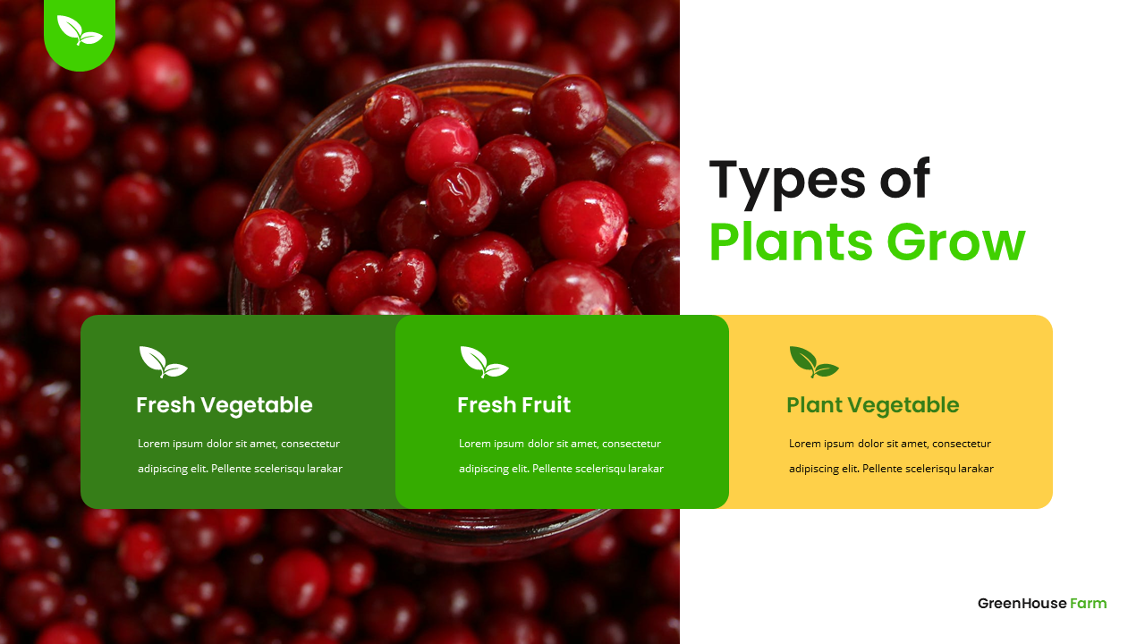 GreenHouse - Nature Agriculture Presentation, Presentation Templates