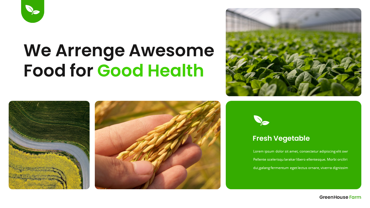 GreenHouse - Nature Agriculture Presentation, Presentation Templates