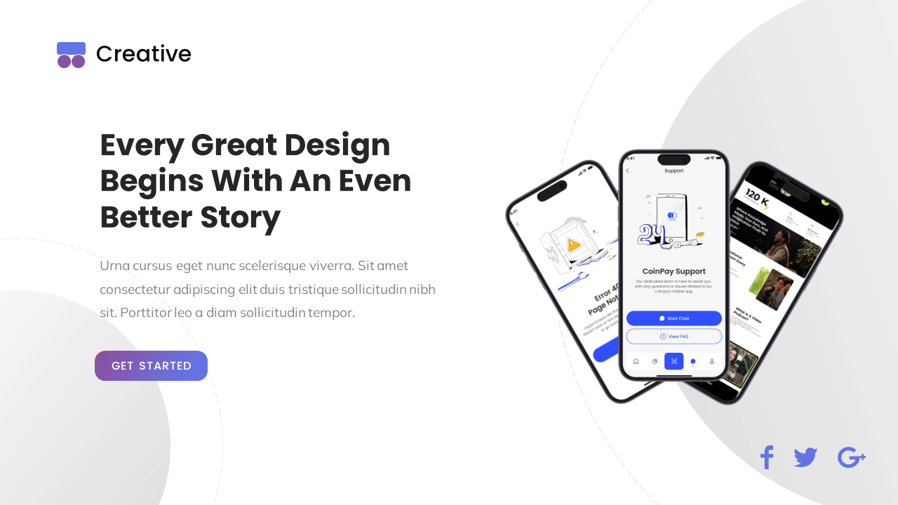Creative - Mobile App & SAAS Powerpoint Template, Presentation Templates