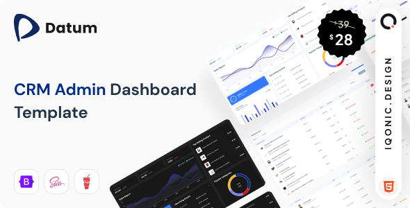 Datum React Vue Laravel Html Crm Admin Dashboard Template Latest Version Themeprison