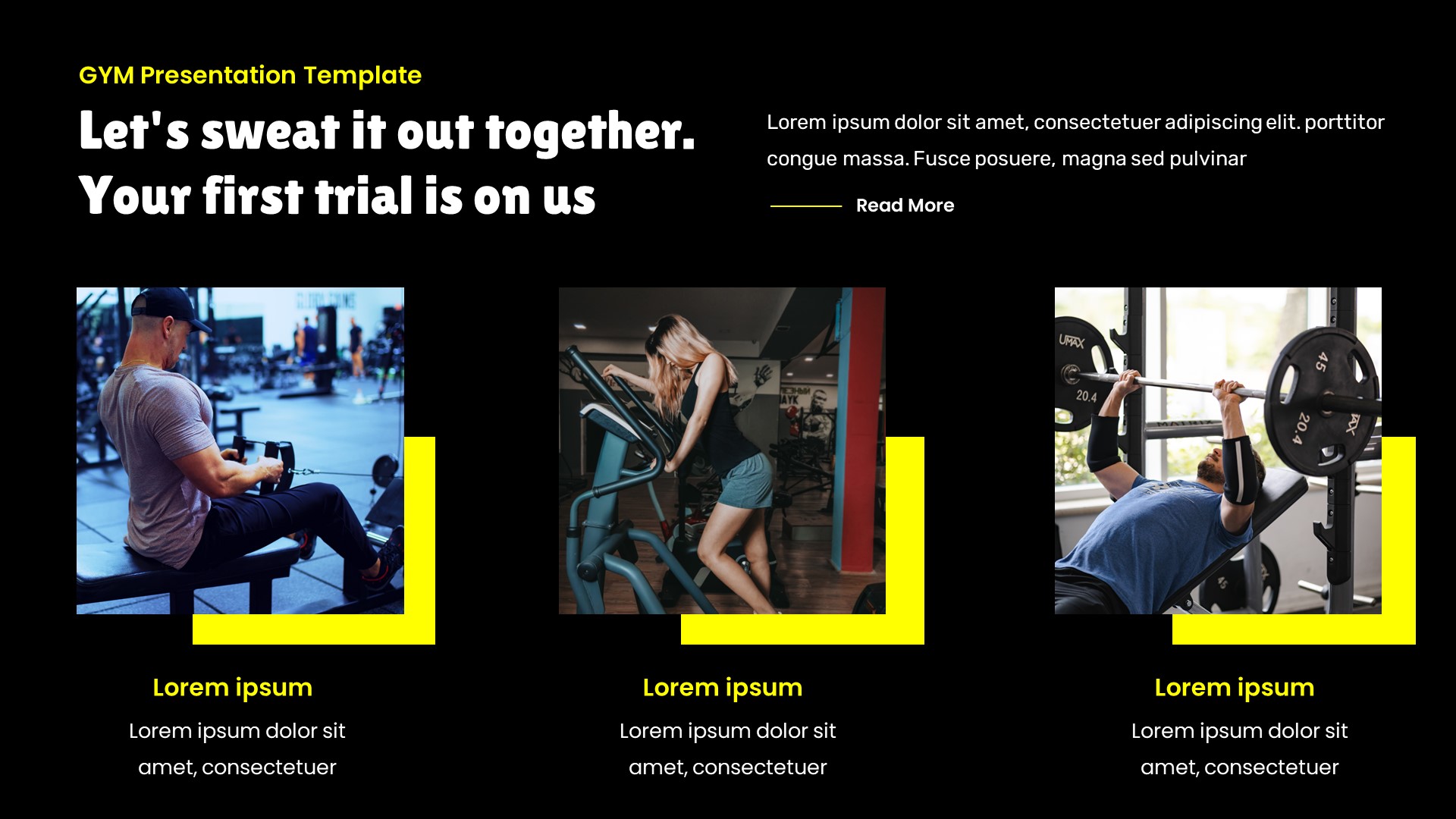 Otot Gede - Gym & Fitness Powerpoint Template, Presentation Templates