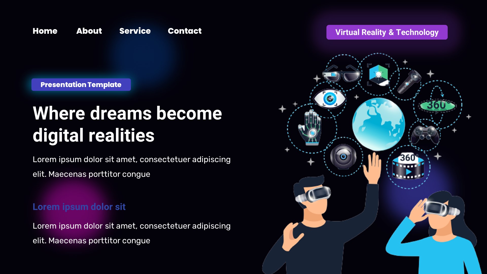 Virgy - VR Modern Tech Keynote Template, Presentation Templates ...