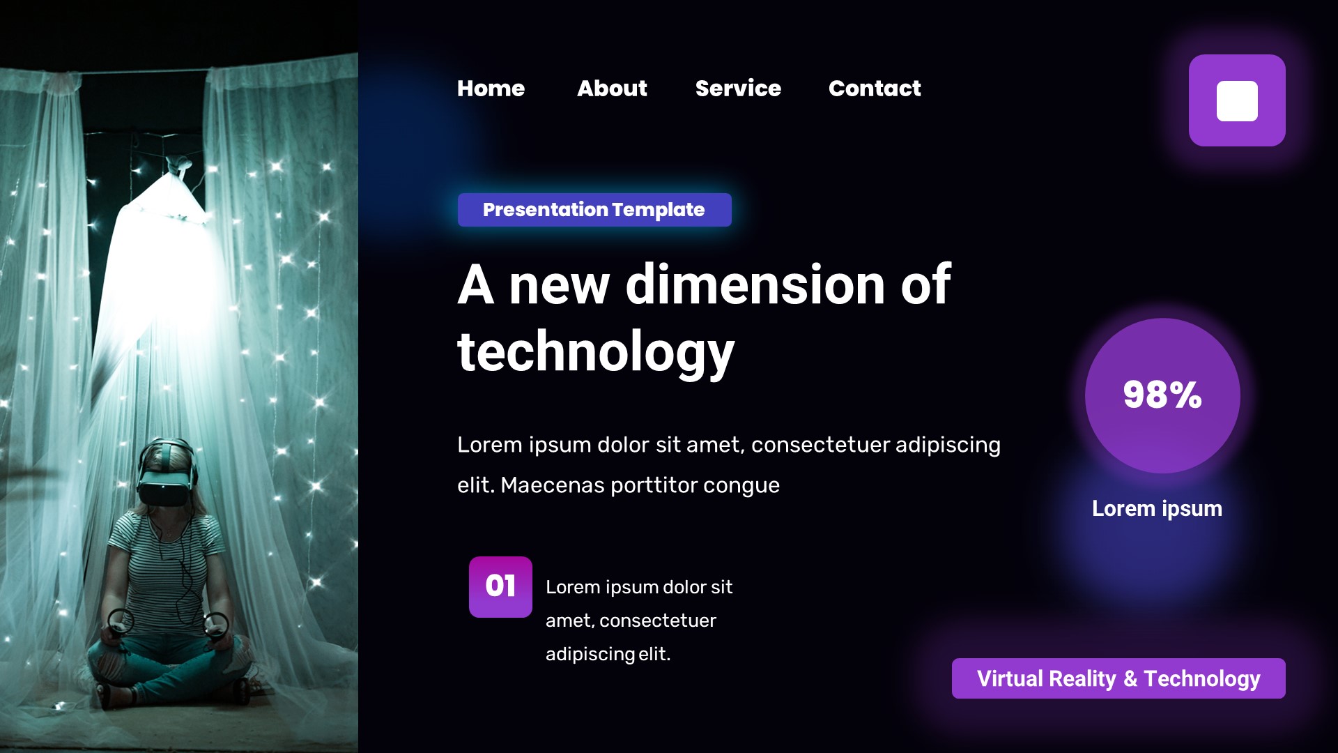 Virgy - VR Modern Tech Keynote Template, Presentation Templates ...