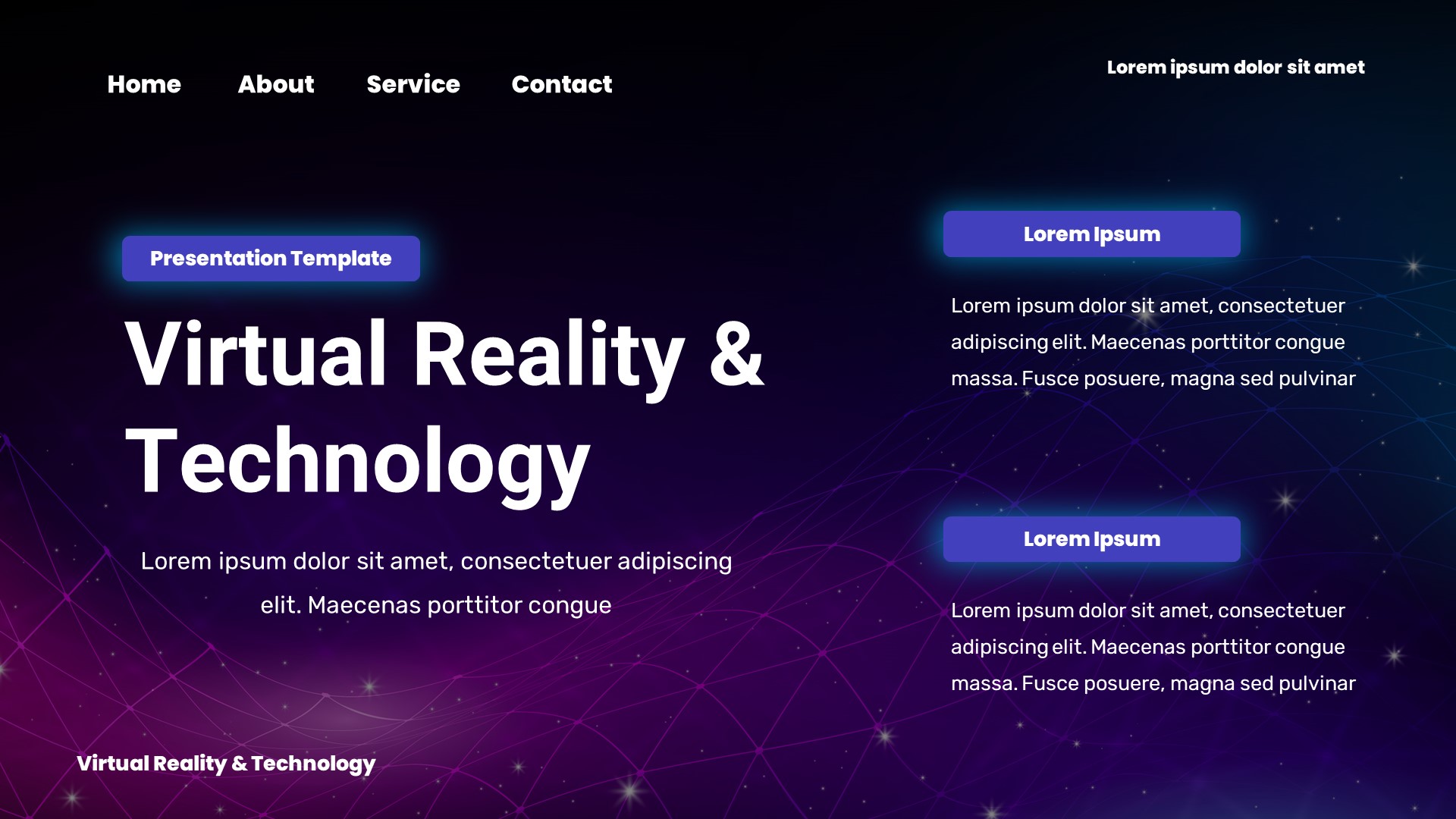 Virgy - VR Modern Tech Powerpoint Template, Presentation Templates