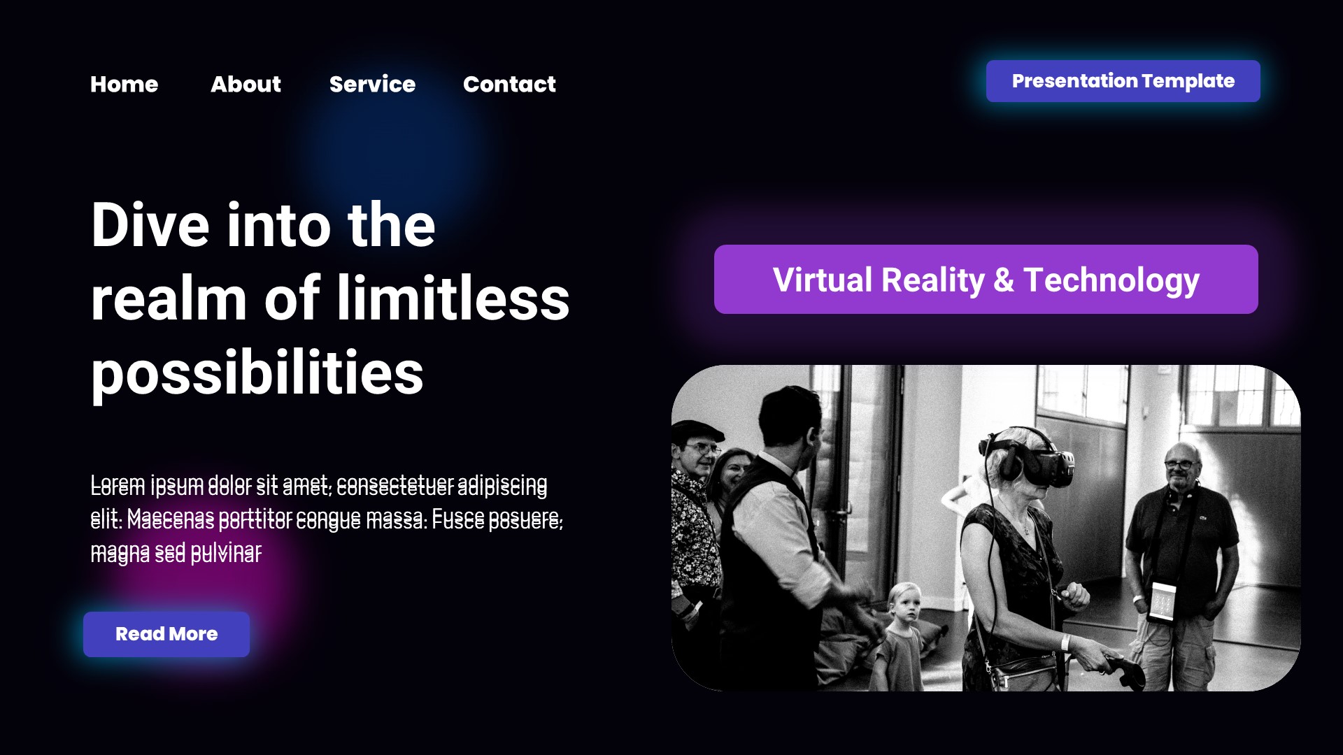 Virgy - VR Modern Tech Powerpoint Template, Presentation Templates