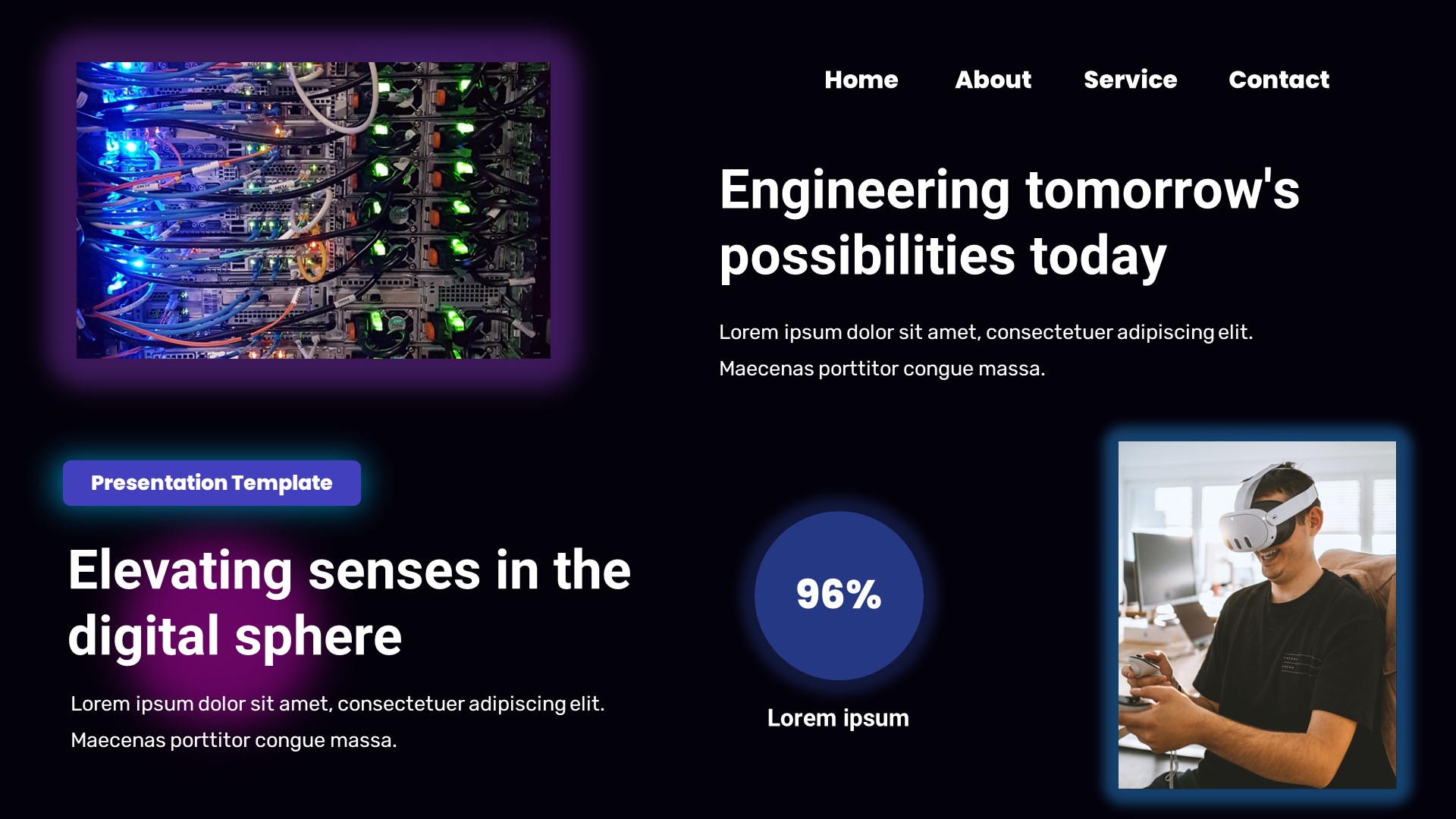 Virgy - VR Modern Tech Powerpoint Template, Presentation Templates