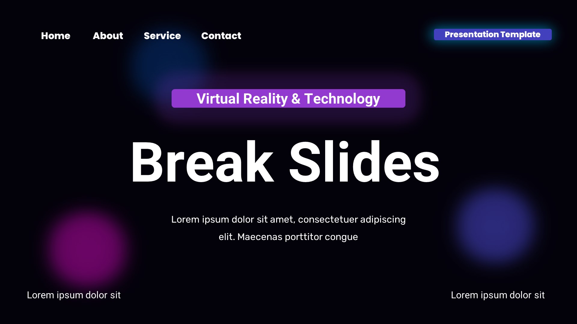 Virgy - VR Modern Tech Powerpoint Template, Presentation Templates