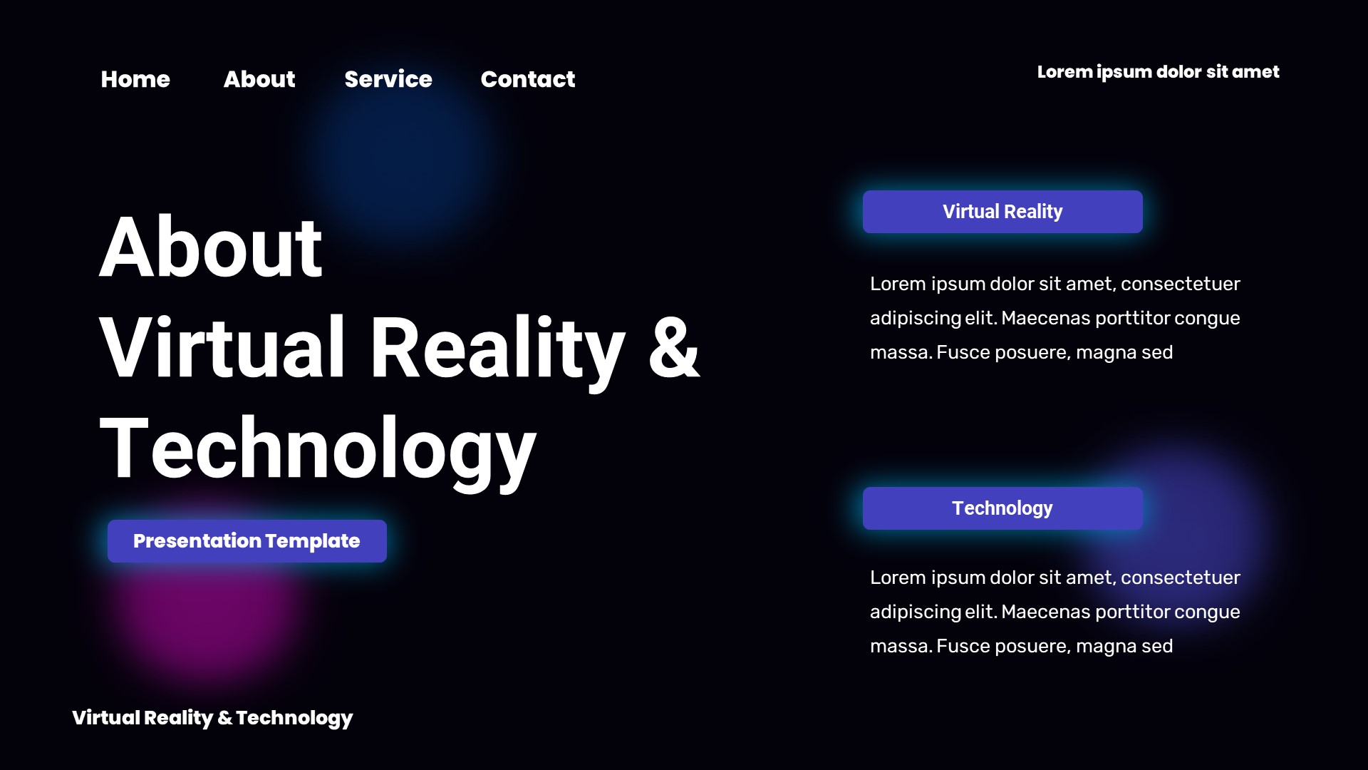 Virgy - VR Modern Tech Powerpoint Template, Presentation Templates