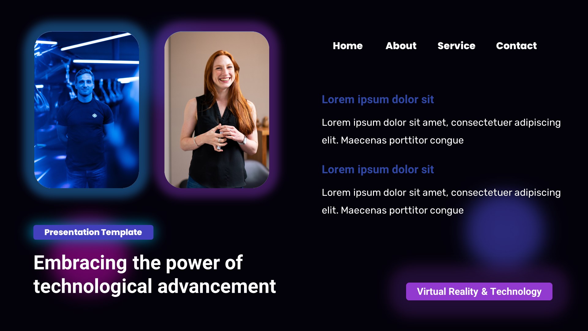 Virgy - VR Modern Tech Powerpoint Template, Presentation Templates