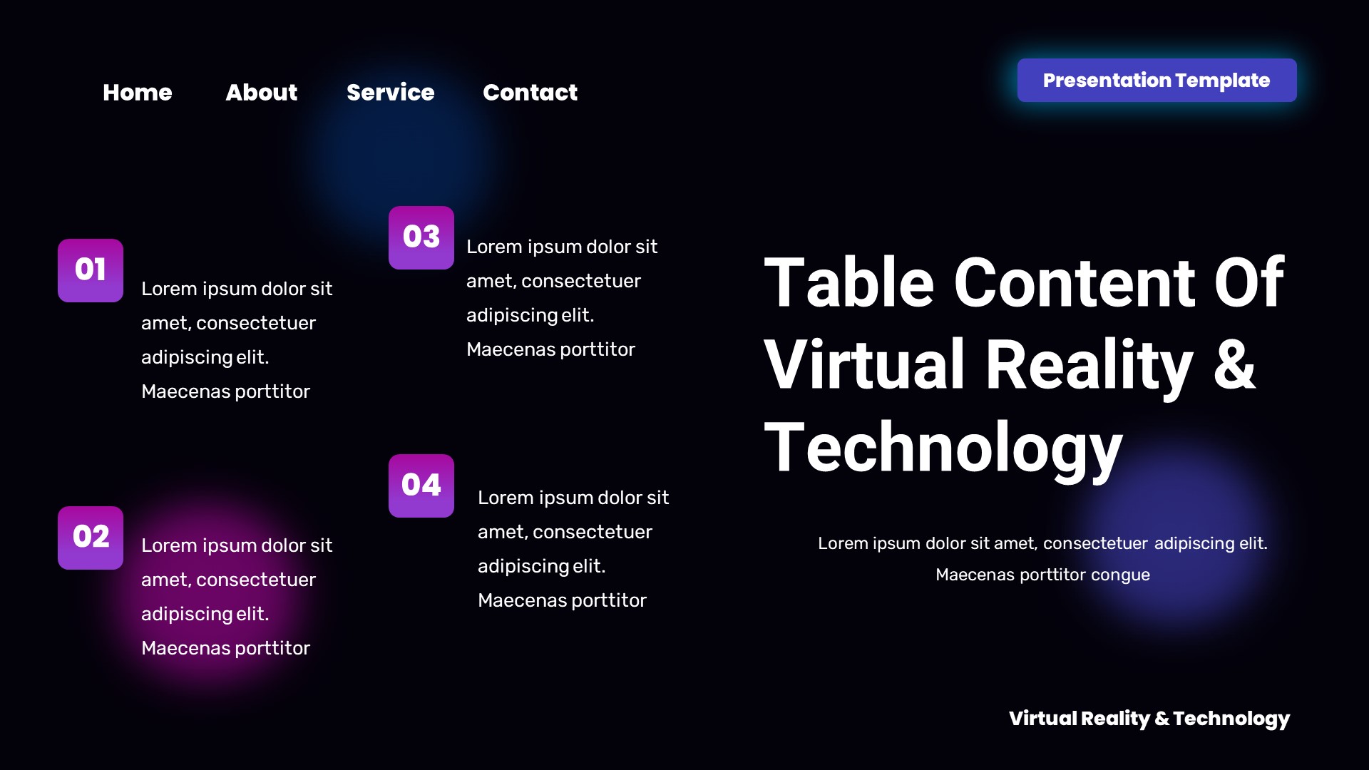 Virgy - VR Modern Tech Powerpoint Template, Presentation Templates