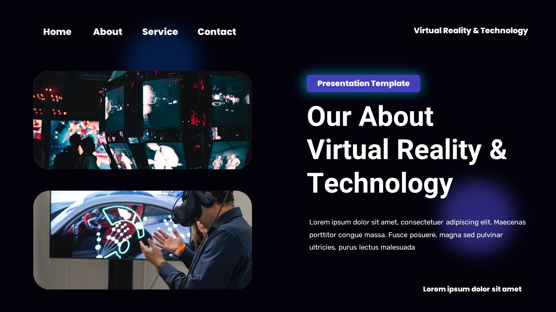 Virgy - VR Modern Tech Powerpoint Template, Presentation Templates