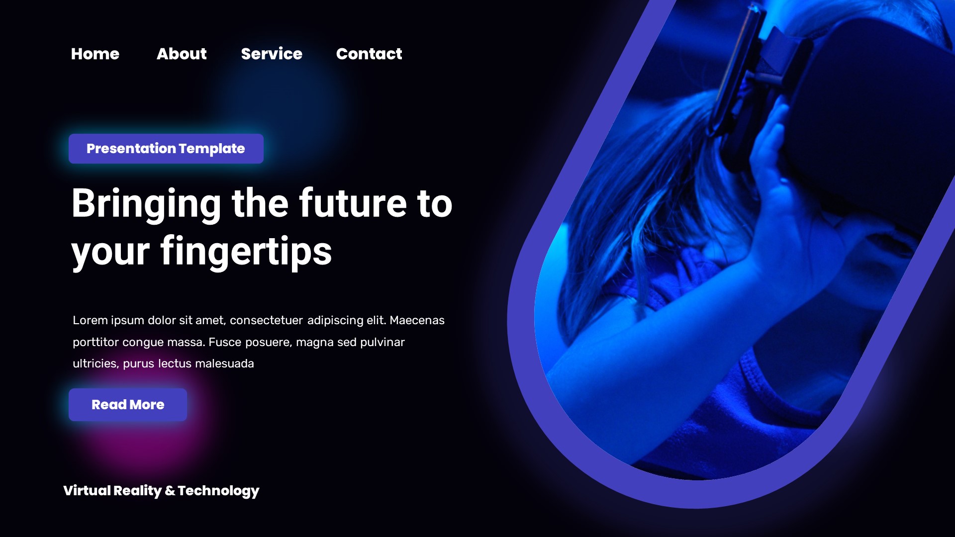 Virgy - VR Modern Tech Powerpoint Template, Presentation Templates