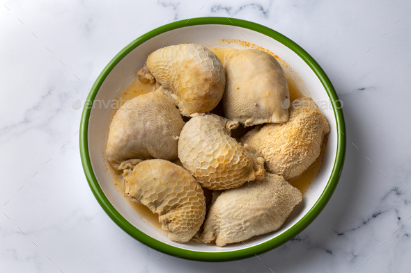 Traditional middle eastern food; stuffed offal, stuffed tripe. karin ...