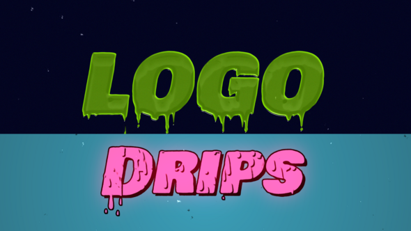 Text and Logo Drips, After Effects Project Files | VideoHive