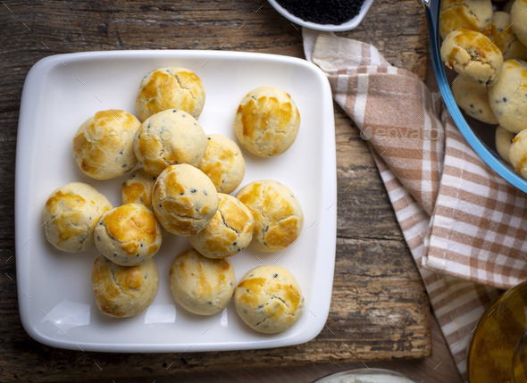 Handmade cookies made with black cumin are from Turkish cuisine ...