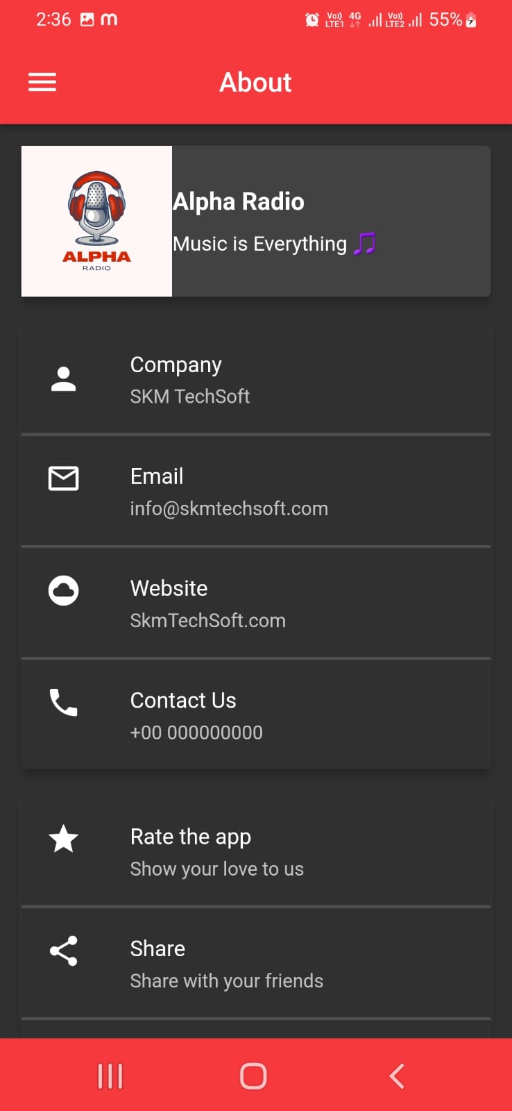Alpha Radio || Single Radio Template || Flutter Template || Rady to use ...