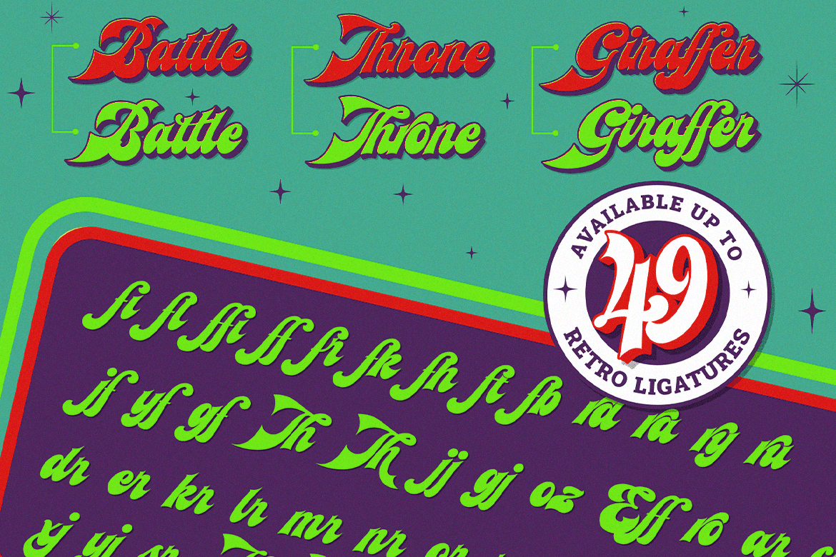 Lettro | Retro Layered Script, Fonts | GraphicRiver