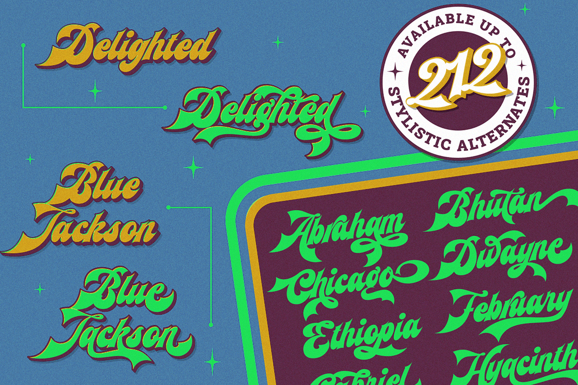 Lettro | Retro Layered Script, Fonts | GraphicRiver