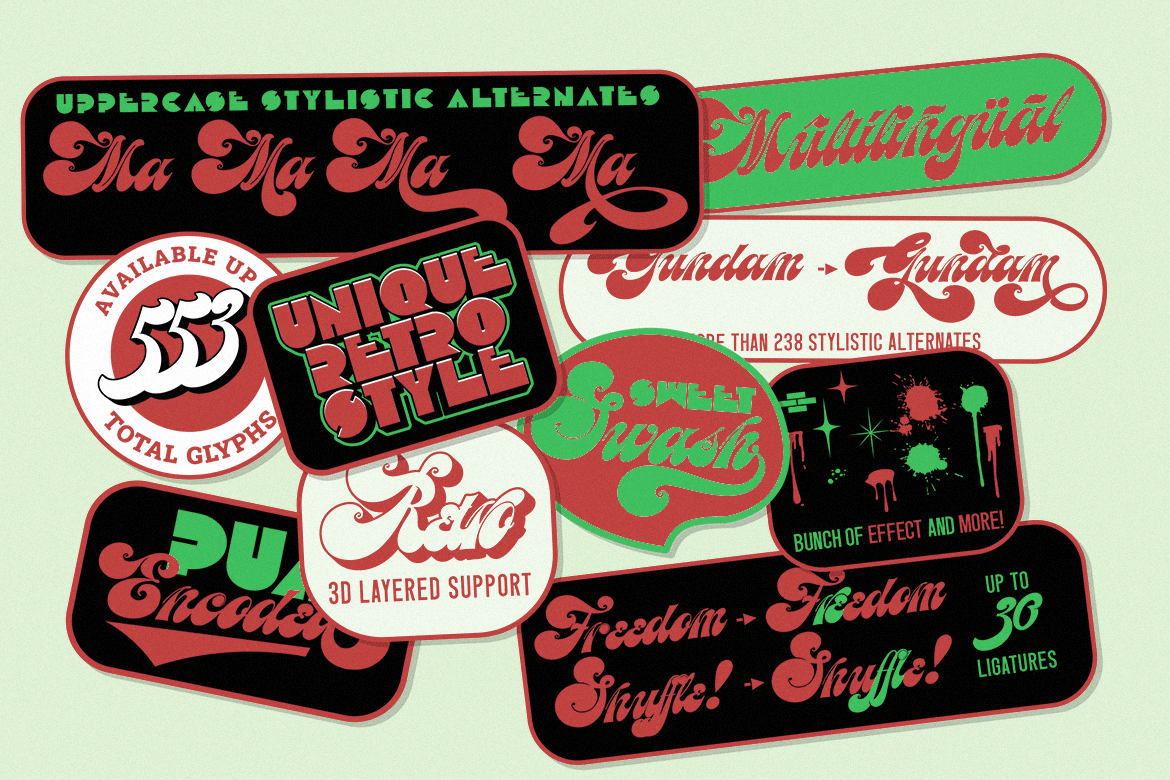 Meastro Pro Pack | Layered Retro Font, Fonts | GraphicRiver