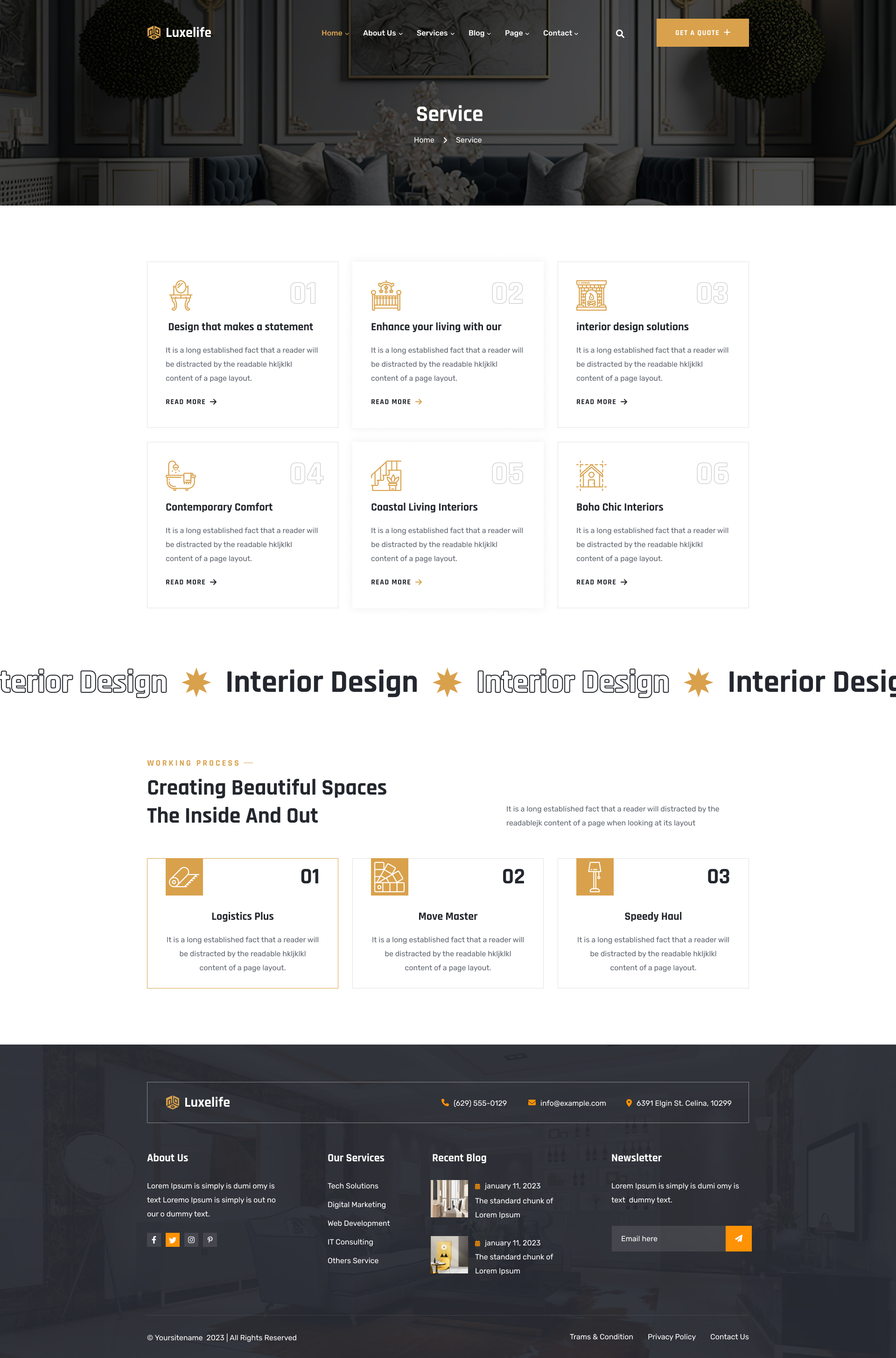 Luxelife - Architecture & Interior Design Figma Template by Mugli ...