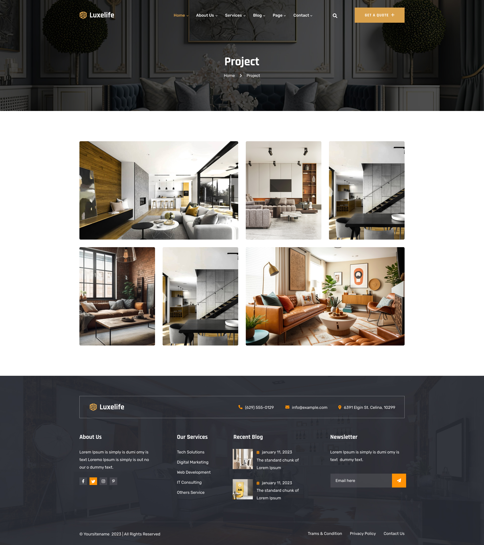 Luxelife - Architecture & Interior Design Figma Template by Mugli ...