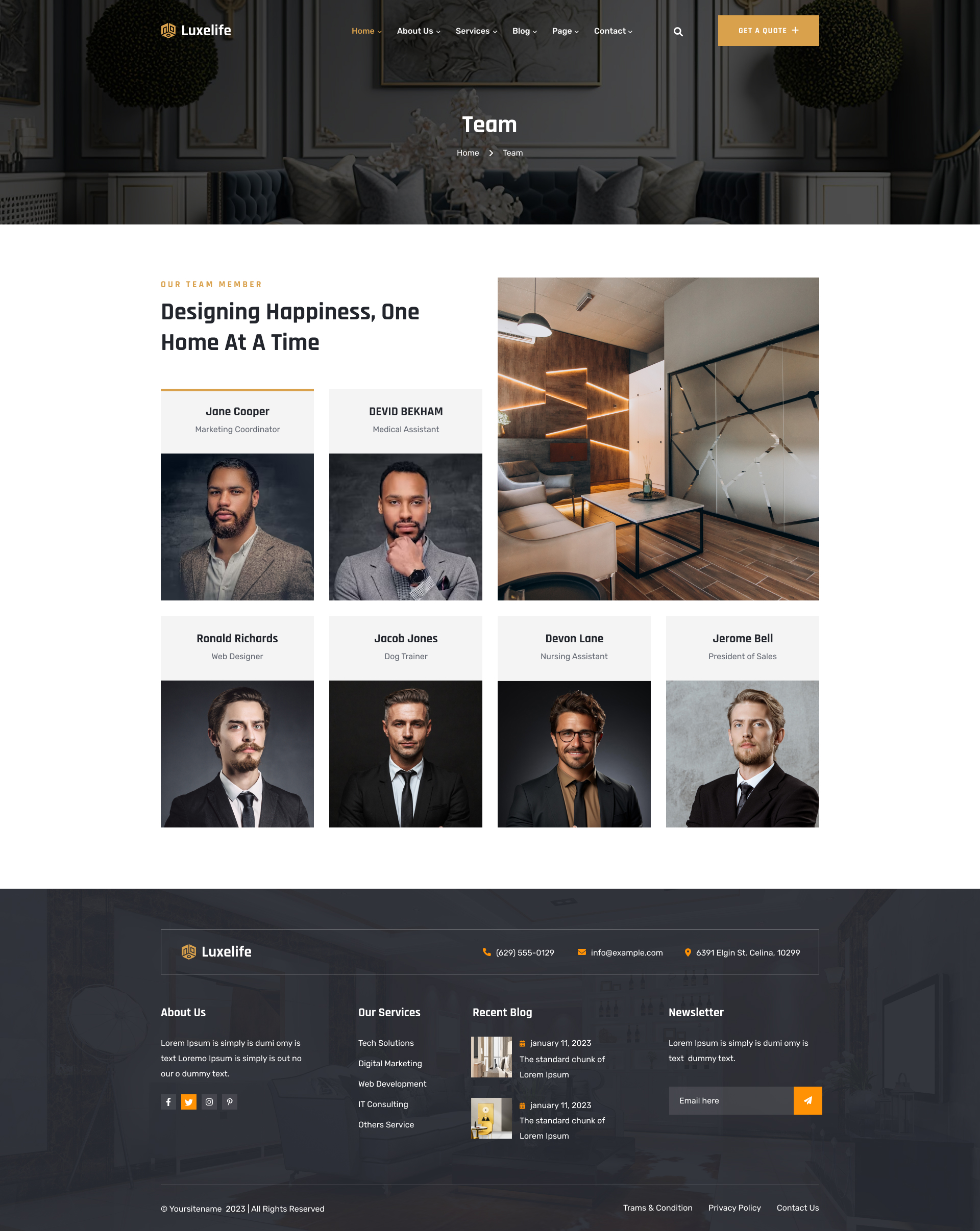 Luxelife - Architecture & Interior Design Figma Template by Mugli ...
