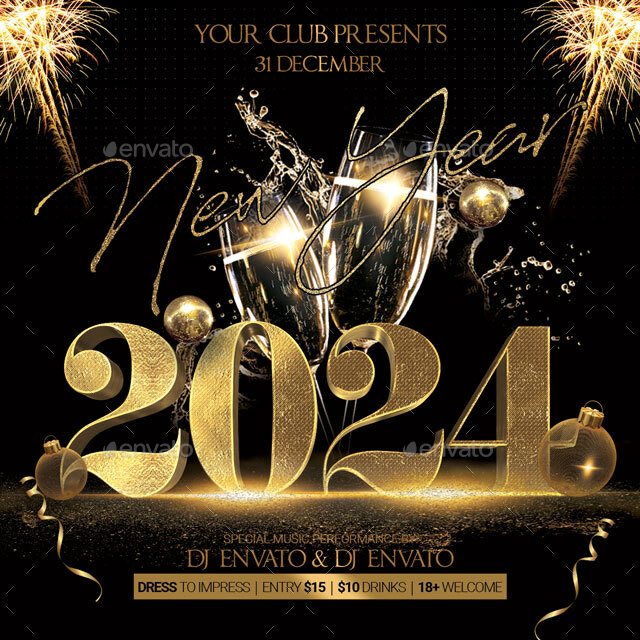 2024 New Year, Print Templates | GraphicRiver