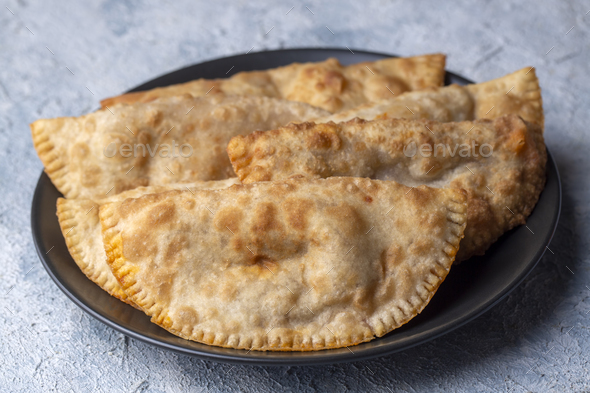 Turkish foods,minced meat in savoury pastry (Turkish name; ci borek or ...