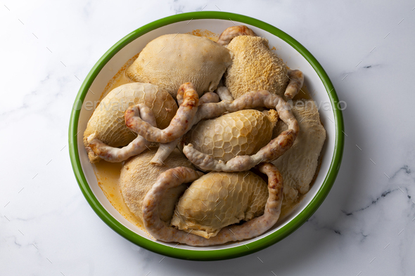 Traditional middle eastern food; stuffed offal, stuffed tripe. Stuffed ...