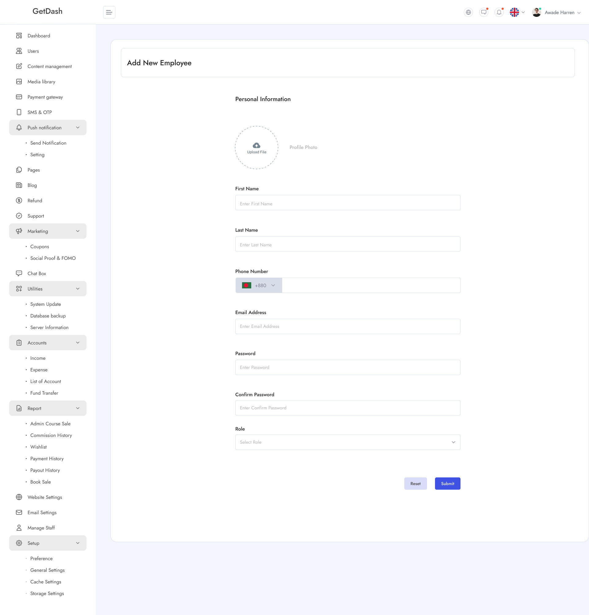 Getdash Flutter Responsive Admin Panel Dashboard By Getbuildfirst