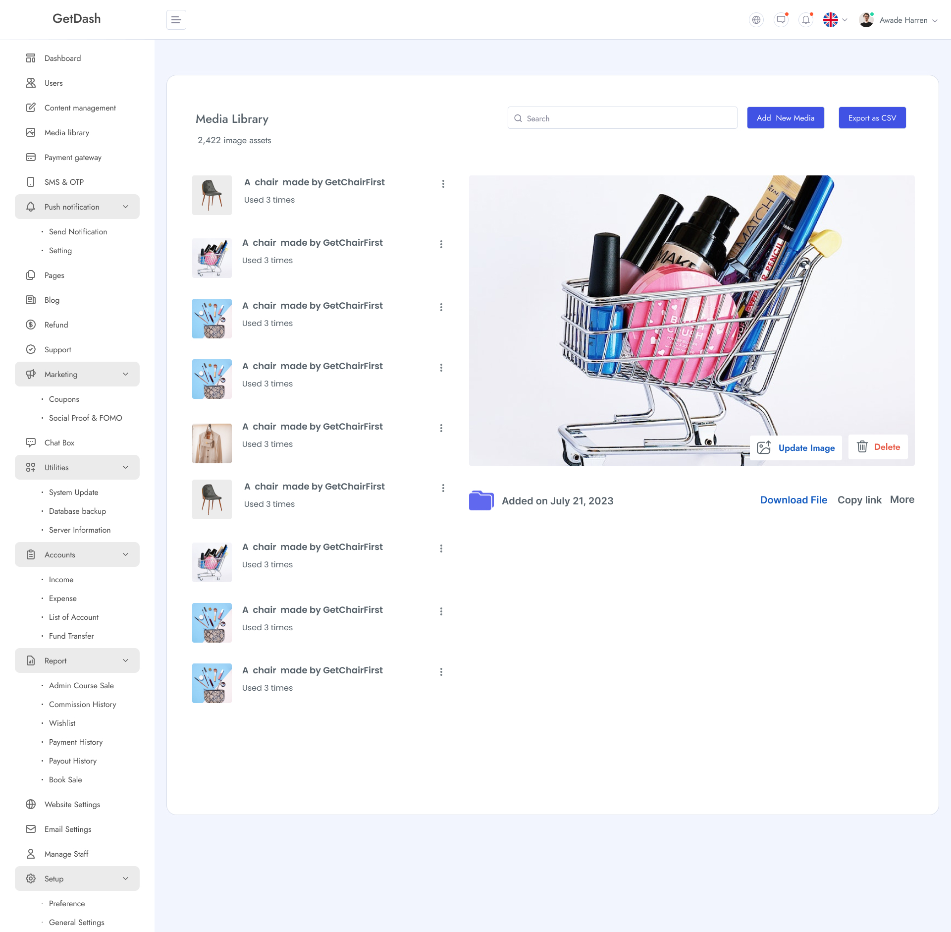 GetDash - Flutter Responsive Admin Panel | Dashboard by getbuildfirst