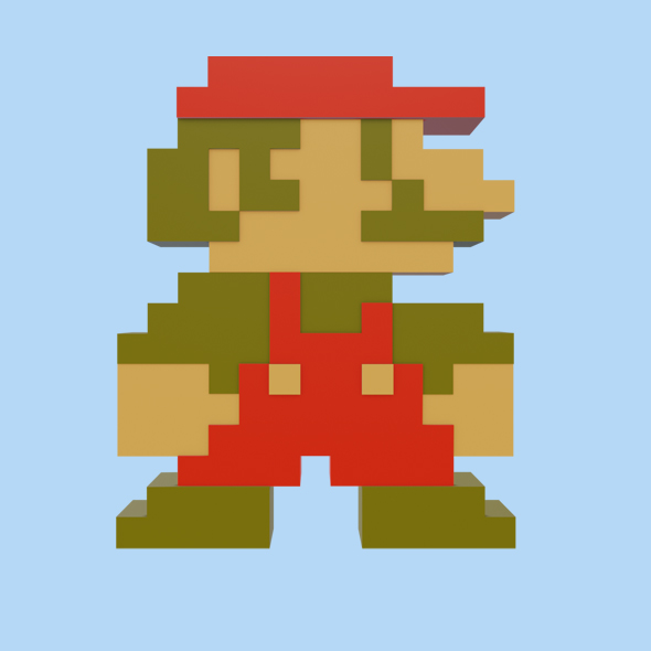 Pixelated Super Mario by cbajaj | 3DOcean