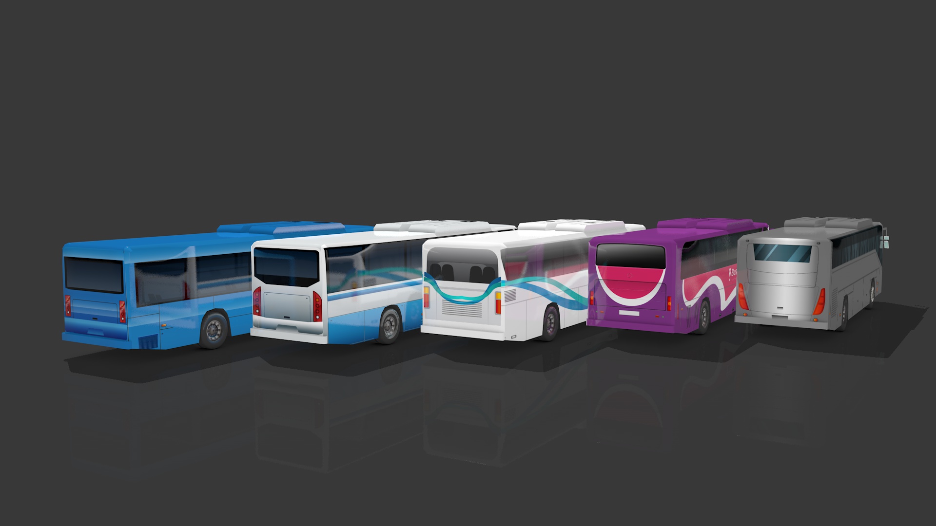 Lowpoly Buses by Onur3D | 3DOcean