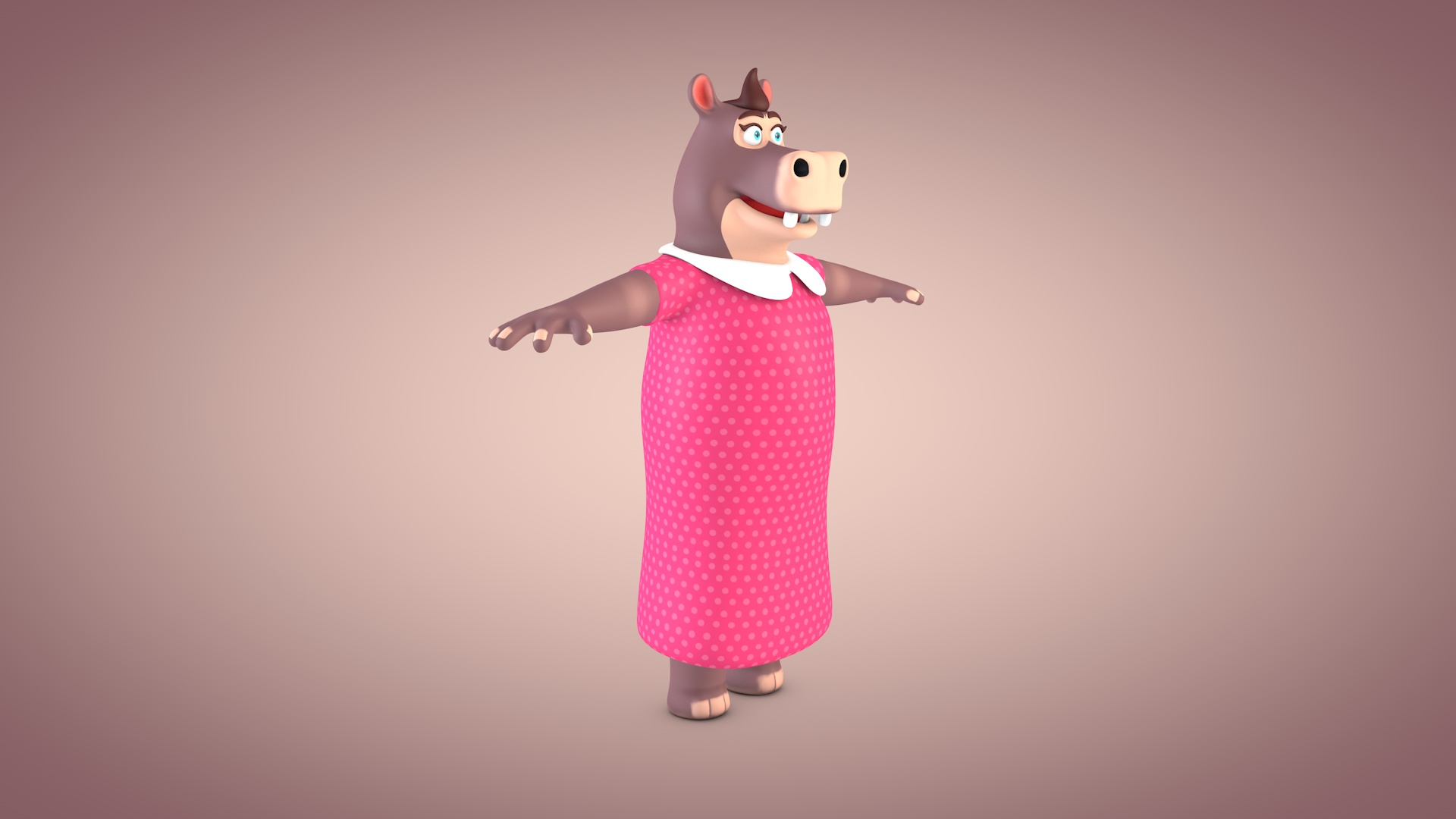 Hippo - Cartoon Hippopotamus by Onur3D | 3DOcean