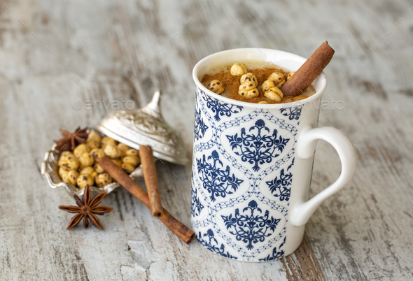 Traditional Turkish drink with roasted chickpea Boza or Bosa Stock ...