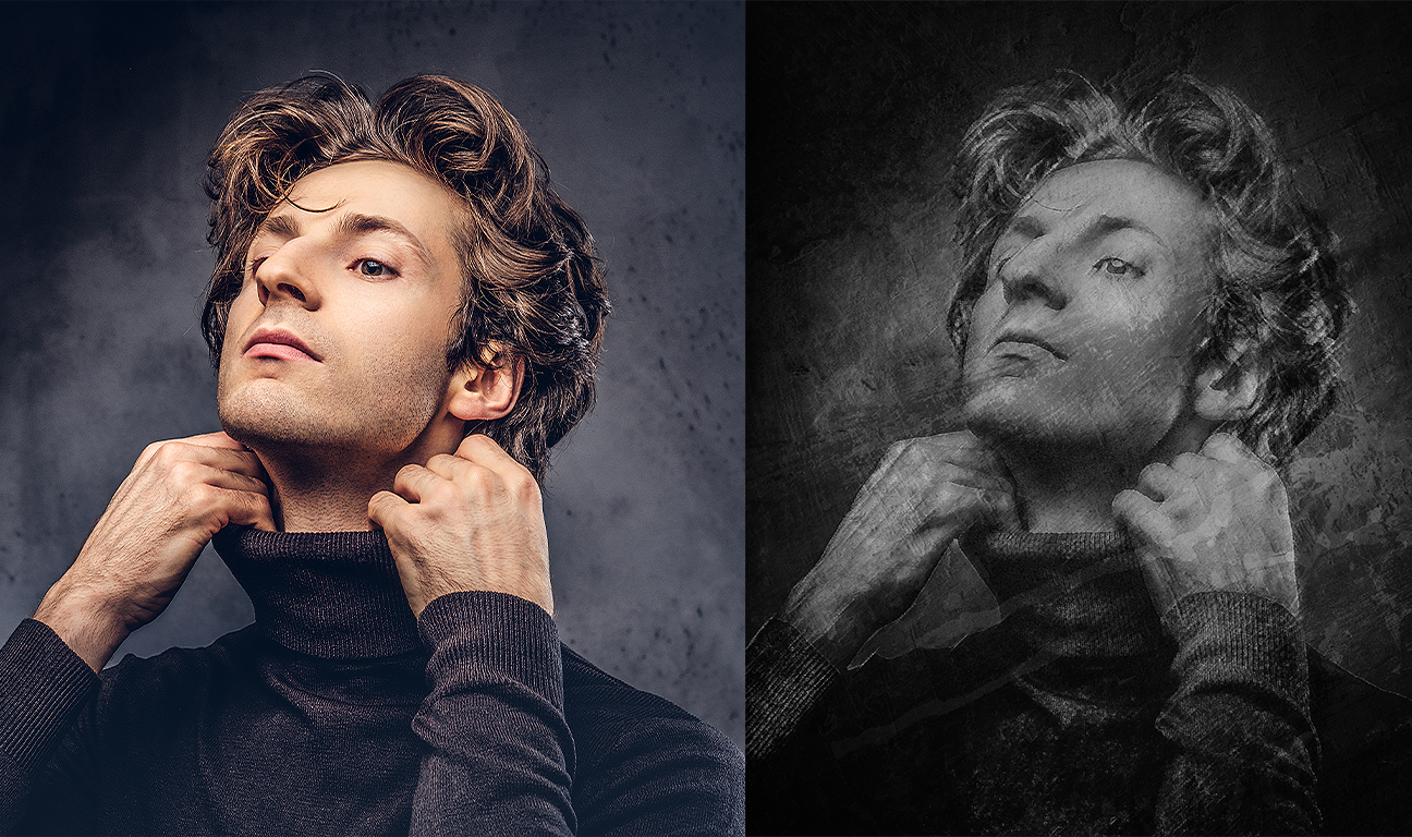 Black and White Abstract Art Effect Photoshop, Add-ons | GraphicRiver