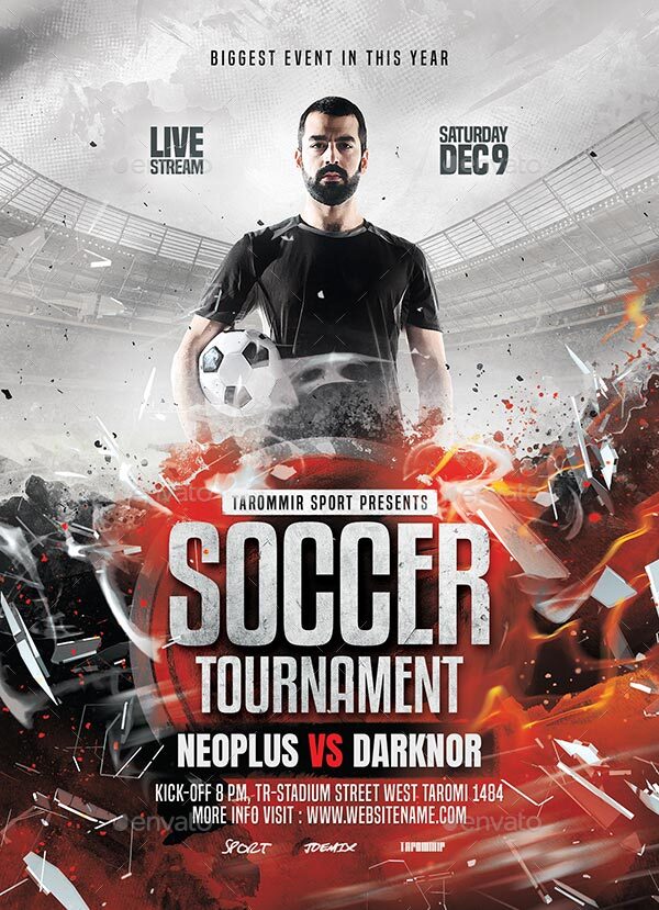 Soccer Tournament Flyer, Print Templates | GraphicRiver