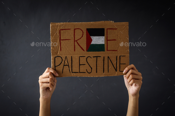 Free Palestine Write on Cardboard Stock Photo by Queenmoonlite35 ...
