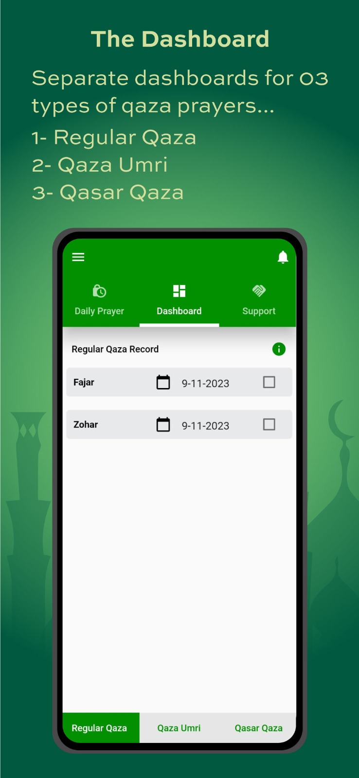 Qaza Umri - Prayer App With Qaza Calculation & Regular Notification ...