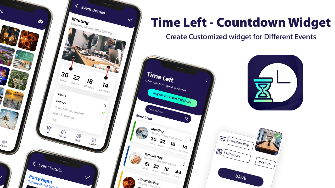 Time Left - Countdown Widget - Calendar - Time Until - Event Widget ...