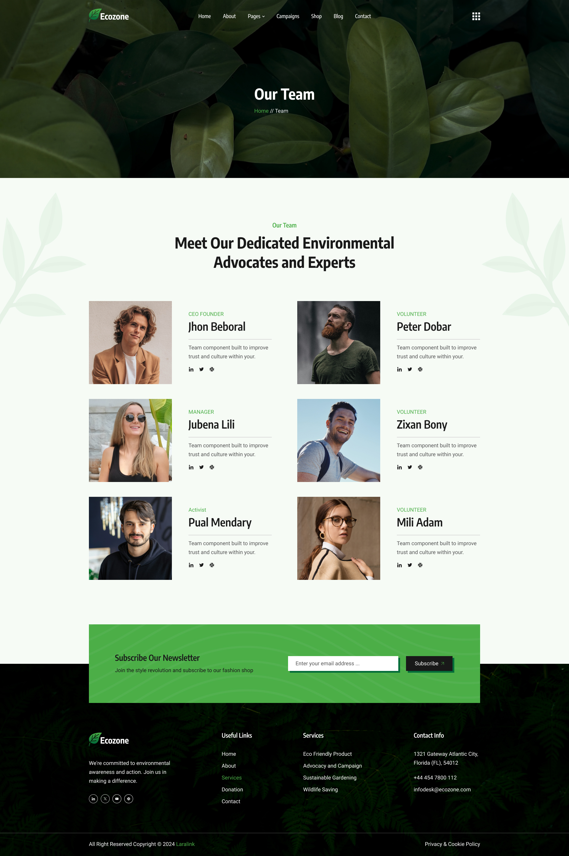 Ecozone - Ecology & Environment Figma Template by laralink | ThemeForest