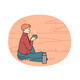 Happy Man Drinking Tea in Nature, Vectors | GraphicRiver